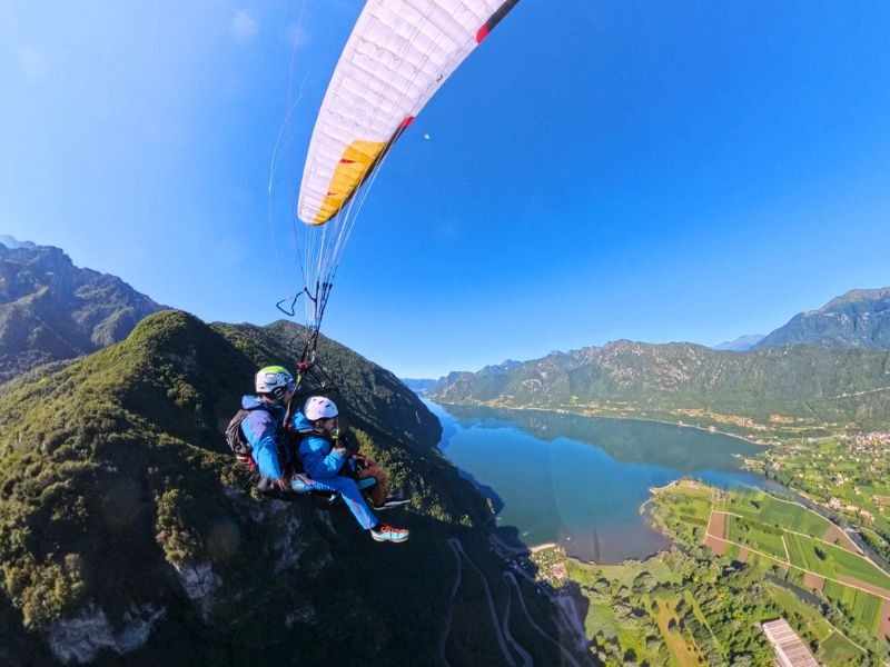 Tandem Paragliding Flight over Lake Idro