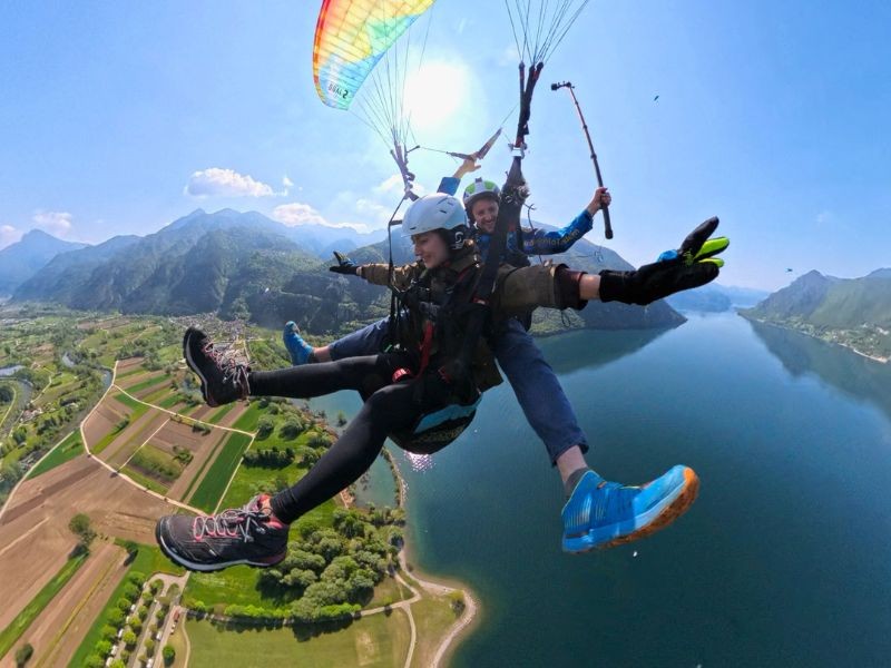Tandem Paragliding Flight over Lake Idro