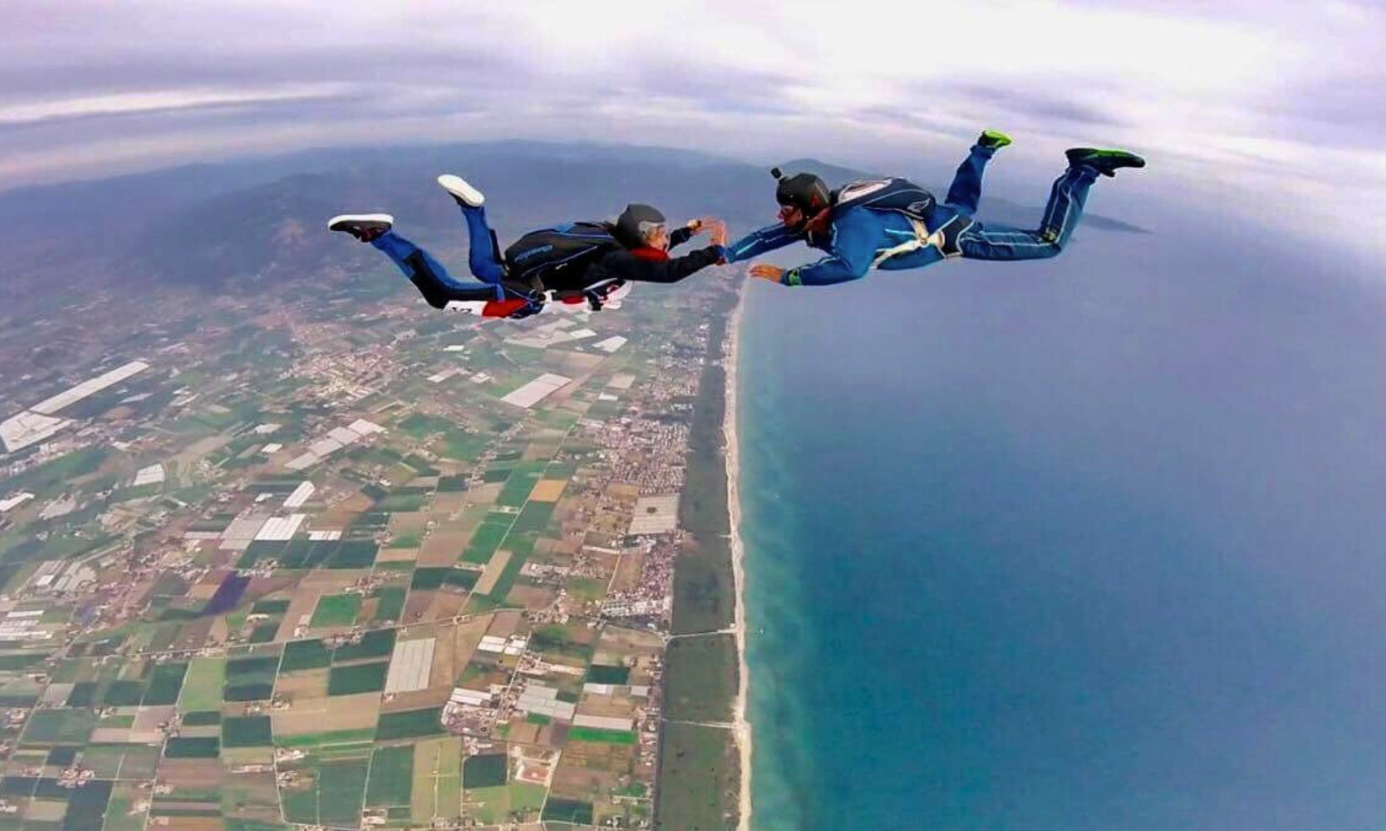 Tandem Skydive jump from 4500m in Amalfi Coast
